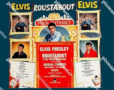 ELVIS PRESLEY in ROUSTABOUT 1964 CARNIVAL ACTION 11 x 14 POSTER LOBBY ...