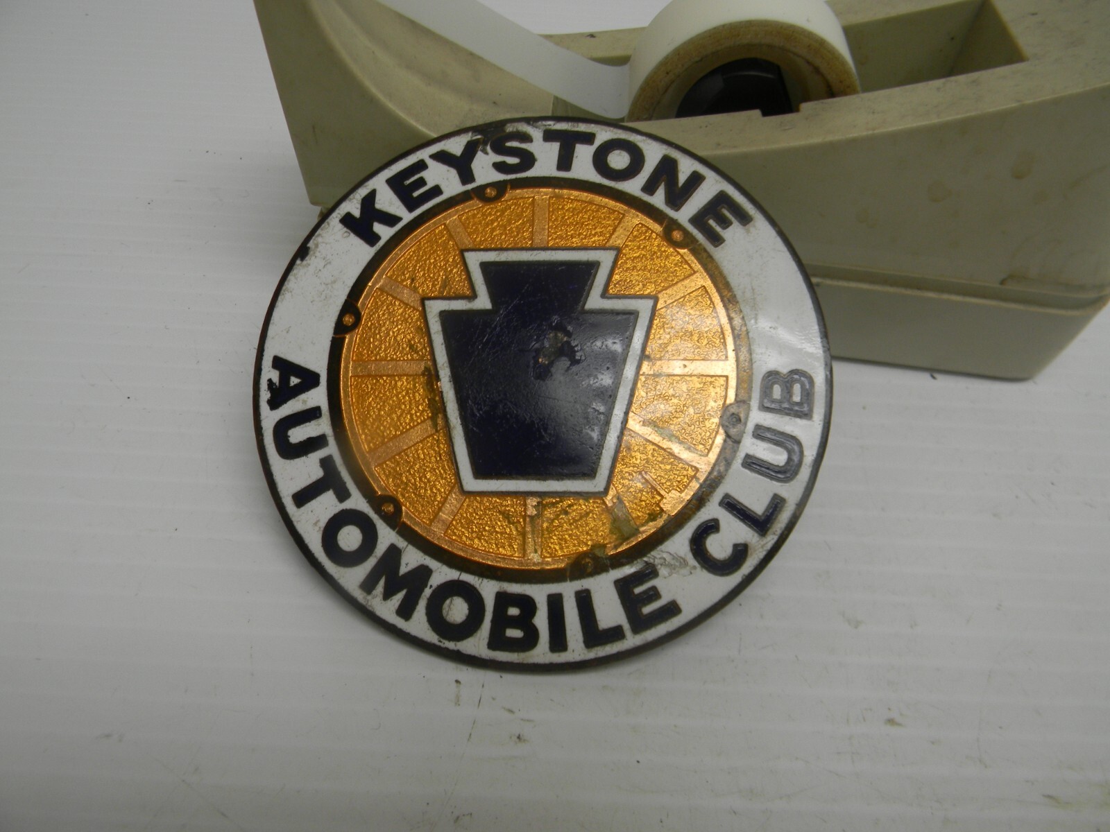 Vintage Keystone Automobile Club Porcelain Grille Badge Ornament Emblem ...