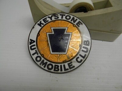 Vintage Keystone Automobile Club Porcelain Grille Badge Ornament Emblem ...