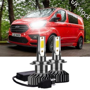 FOR Ford Transit Custom 12-18 H7 WHITE LED Bulb Headlight Kit-CANBUS ...