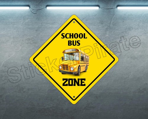 *Aluminum* School Bus Zone Funny Metal Novelty Sign 12"x12" | eBay