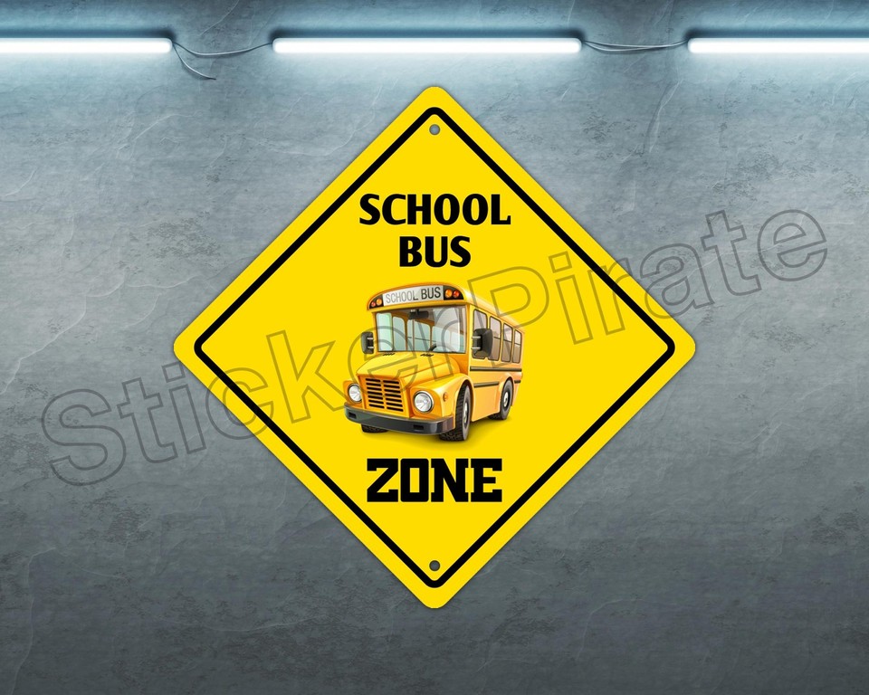 *Aluminum* School Bus Zone Funny Metal Novelty Sign 12"x12" | eBay