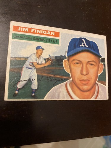 1956 Topps Baseball Jim Finigan #22 Kansas City Athletics | eBay