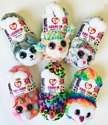 TY Beanie Boos Kid Boy Girl Child Fashion Slipper Socks with Ty Heart ...