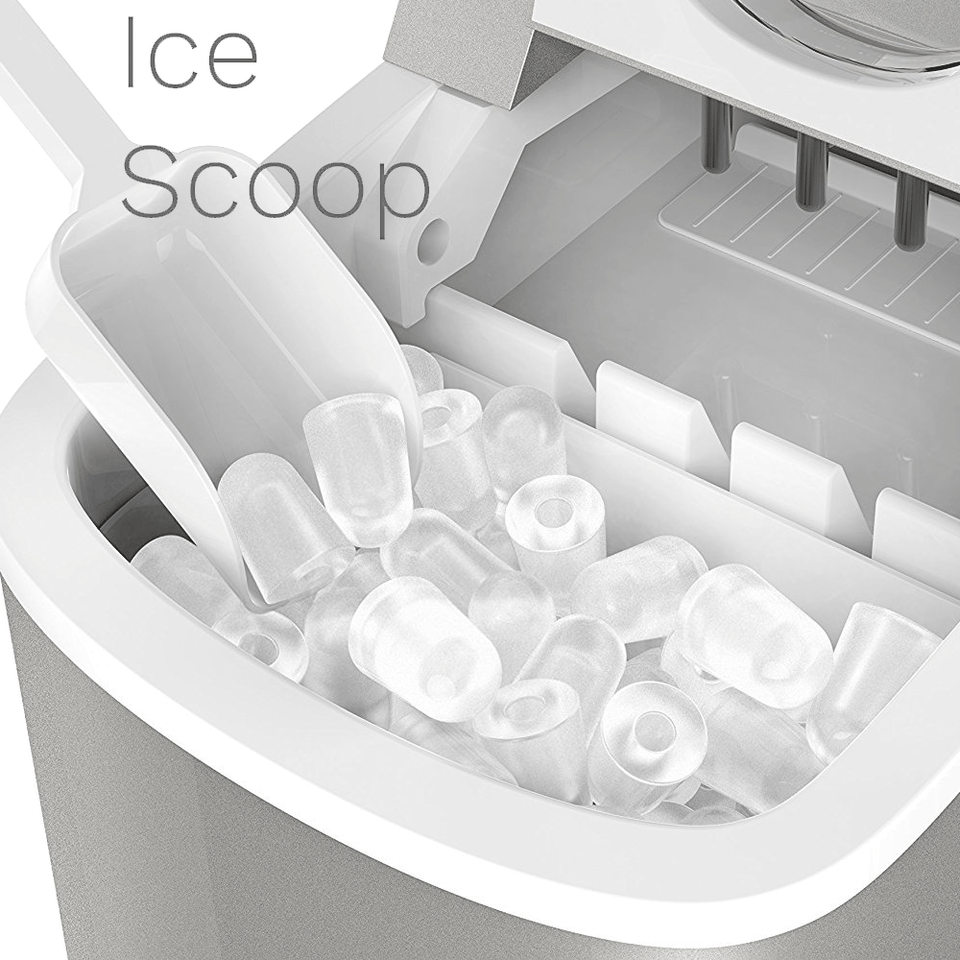 Countertop Portable Ice Maker Machine with Scoop and Basket 26lbs in ...