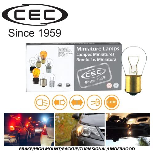 CEC Industries 1141 Single Contact Bayonet 12.8V 18.4W Miniature Bulb ...