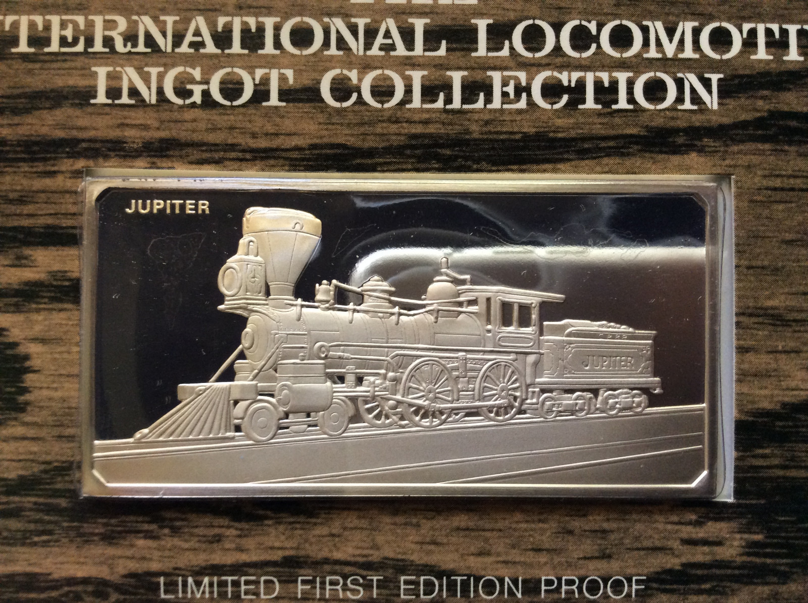 1974 Franklin Mint 1869 Jupiter Locomotive Sterling Silver Ingot A4541 ...