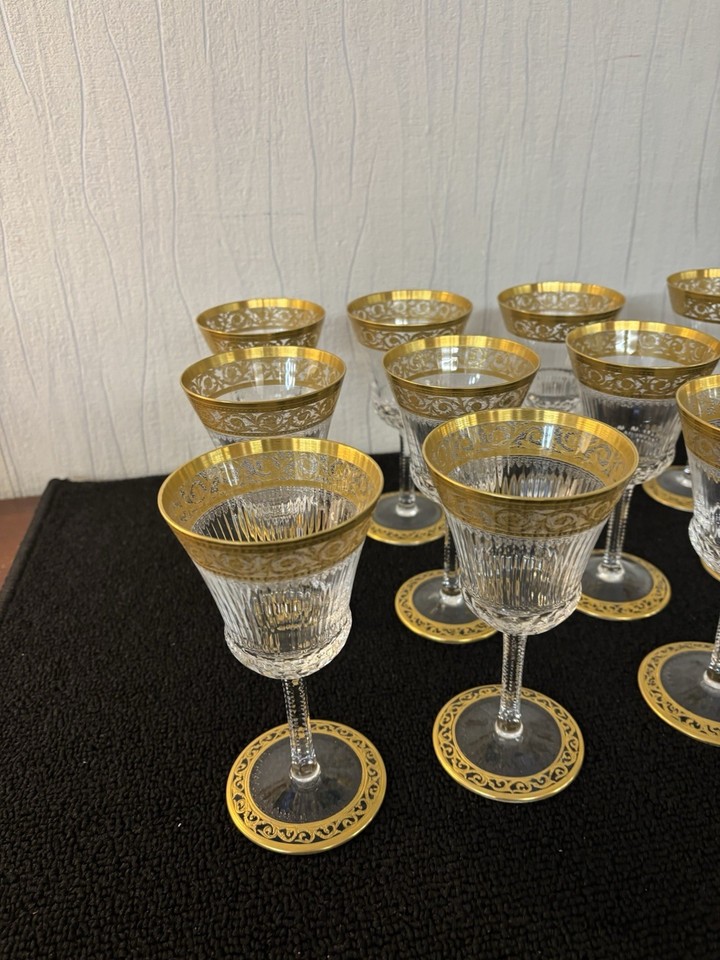 12 Thistle Model Crystal Wine Glasses From Saint Louis (Price Per Unit ...