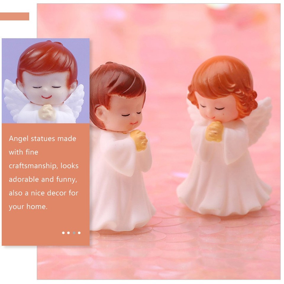 4 Pcs Fairy Cake Decorations Angel Figurine Ornament Angels for Tables ...