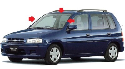 MAZDA GENUINE Festiva mini wagon 1999 Front Window Up Molding Weather ...