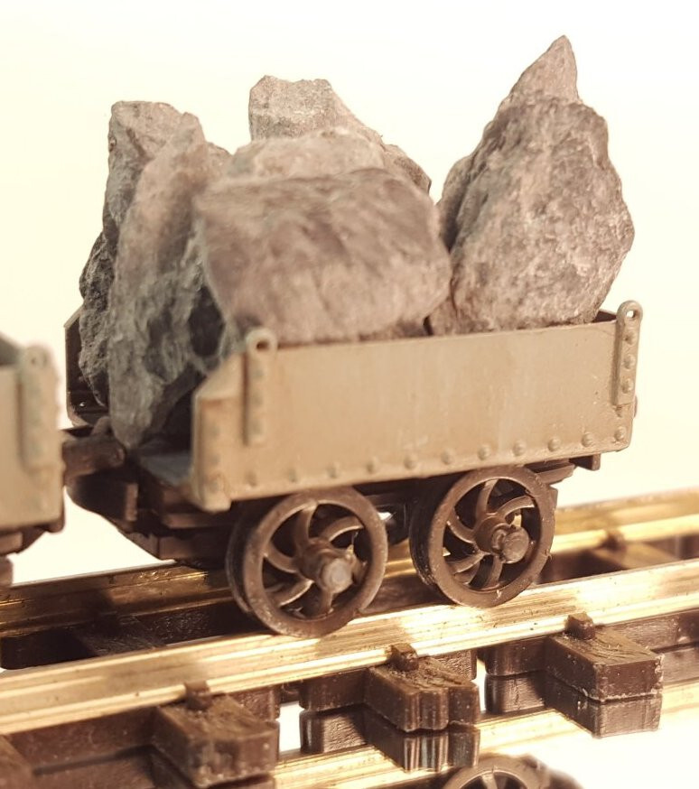 OO9/009 Dinorwic / Penrhyn Quarry Rubble Rubbish Wagons x 3 Narrow ...