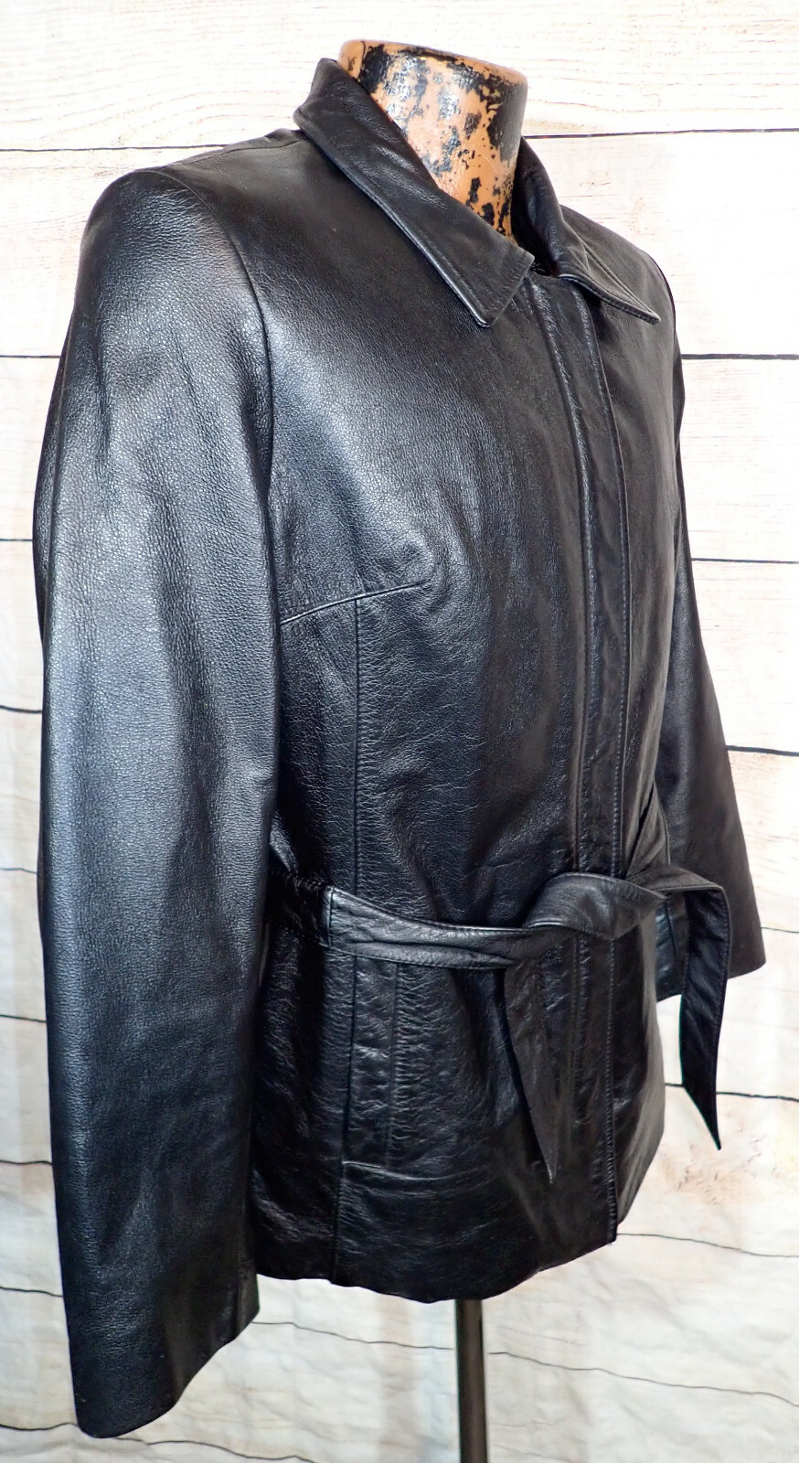 Wilsons Black Soft Leather Jacket Medium Coat Removab… - Gem