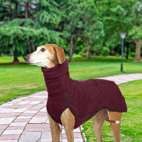 Whippet Pet Clothes Warm Greyhound High Collar Neck Lurcher Dog Winter ...