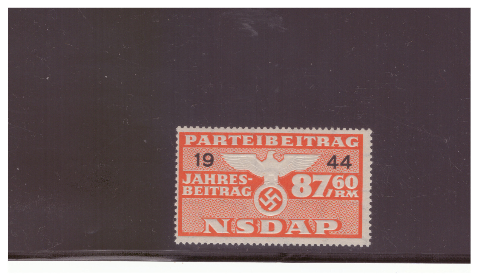 GER. THIRD REICH 1944 87.60 NSDAP DUES STAMP VERY RARE MNH PBPG15 | eBay