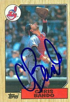 Chris Bando autographed Baseball Card (Cleveland Indians) 1987 Topps ...