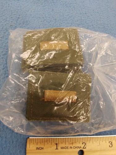 BUNDLE OF 10 PAIRS - US ARMY SUBDUED 2nd LIEUTENANT RANK HOOK BACK ...