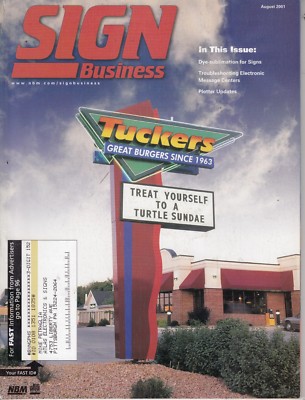 SIGN BUSINESS Magazine Aug 2001 Sign Shop Business Graphics Reference ...