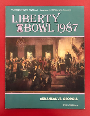 Liberty Bowl Dec 29, 1987 Arkansas Razorbacks vs Georgia Bulldogs ...