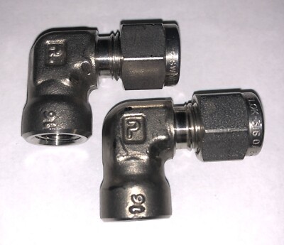 Swagelok SS-400-8-2 Style SST Fitting, Elbow, 1/4" Tube OD X 1/8 FNPT ...