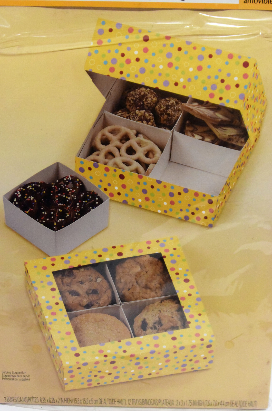 Wilton Sweet Dots 3 Treat Sampler Boxes Polka Dots - NEW | eBay