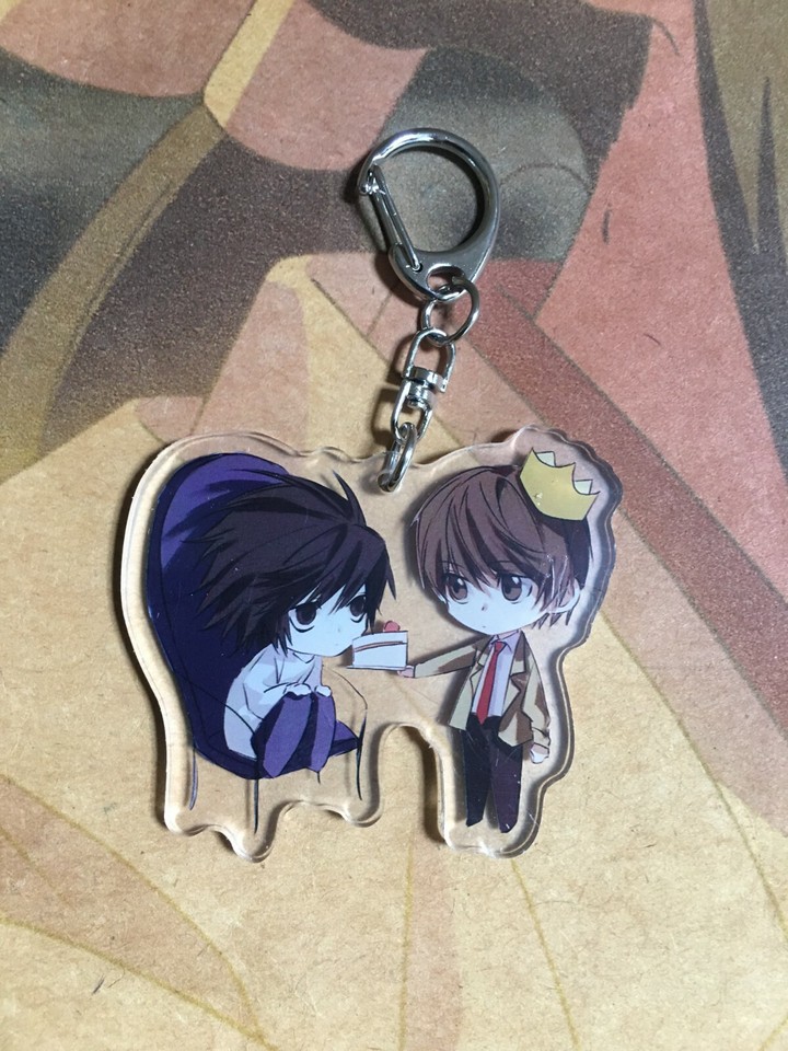 Anime DEATH NOTE L Lawliet Yagami Light Acrylic Keyring Keychain | eBay