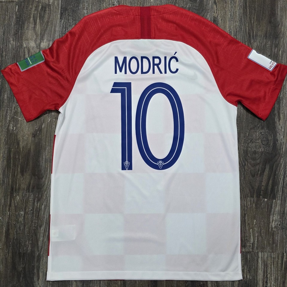2018 Nike Croatia Home Soccer Jersey Luka Modric Men M World Cup Final ...