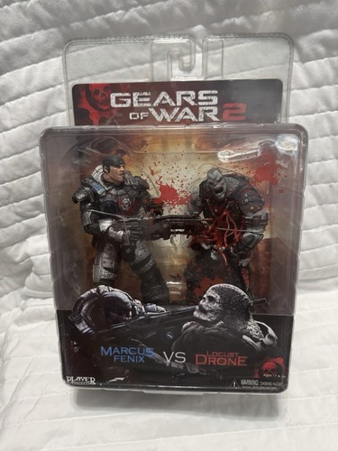 NECA Gears Of War 2 Marcus Fenix vs Locust Drone 2 Pack RARE Microsoft ...
