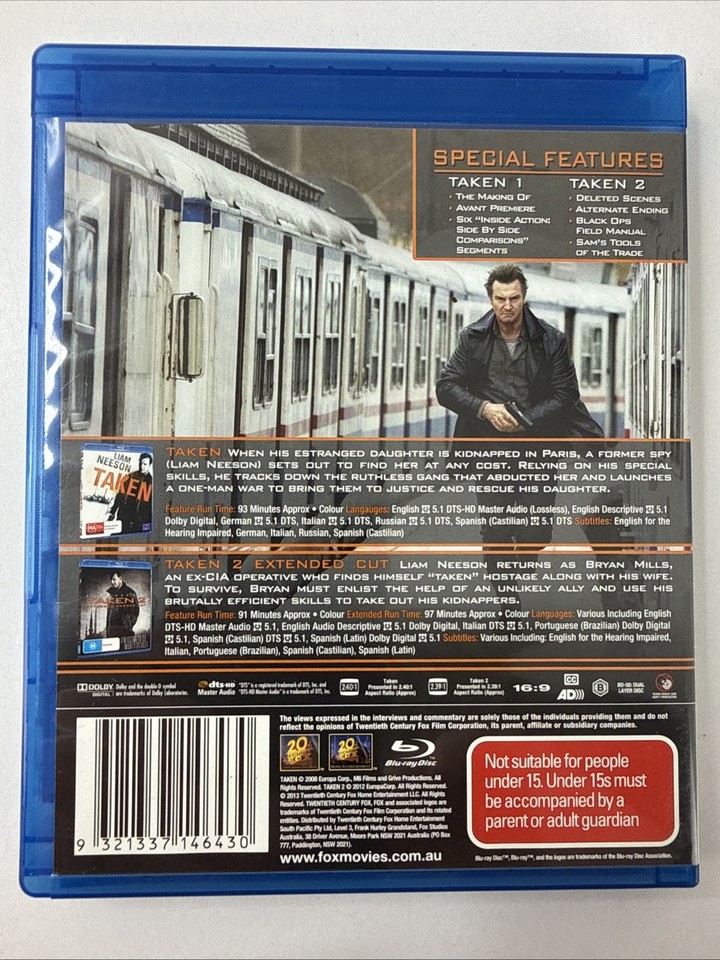 Taken / Taken 2 | Double Pack (Box Set Double Pack, Blu-ray, 2013 ...