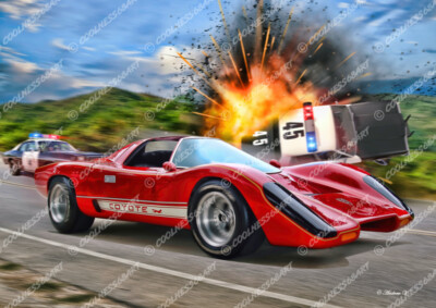 Hardcastle and McCormick Original Art Print/TV Car/Custom Car/Car Art ...