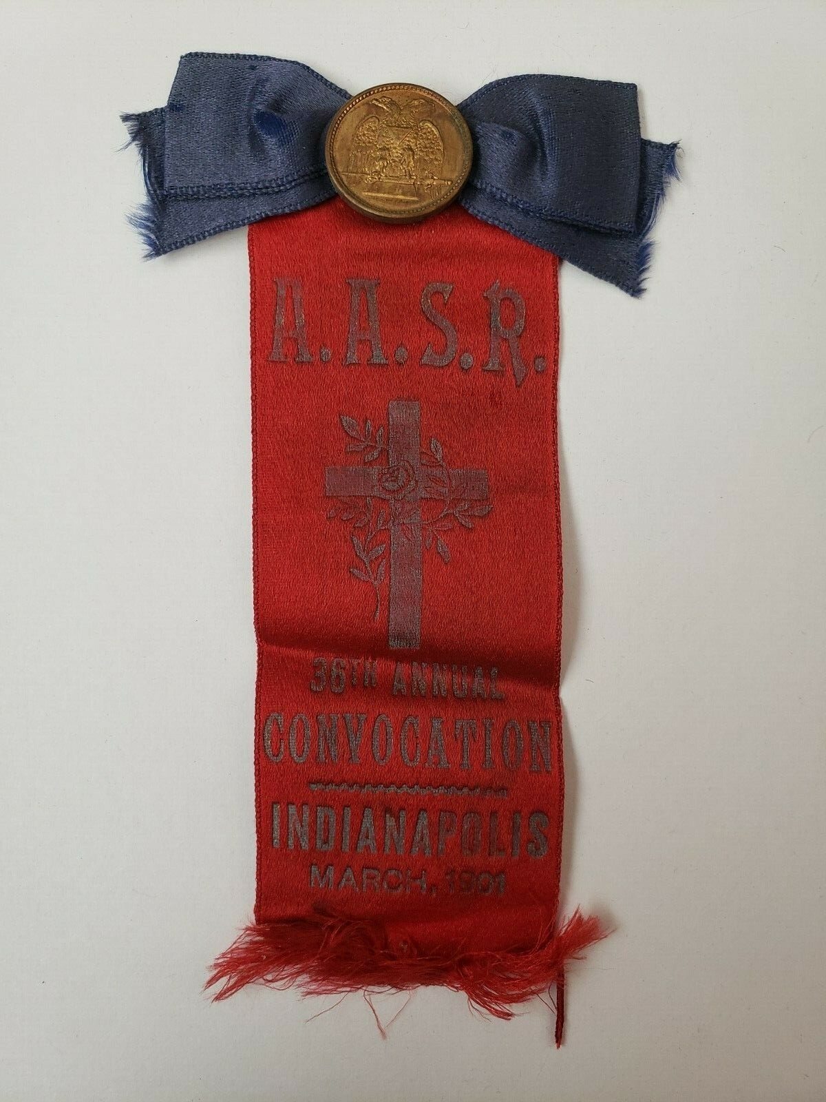1901 Indianapolis Ancient Accepted Scottish Rite AASR Indiana Ribbon | eBay