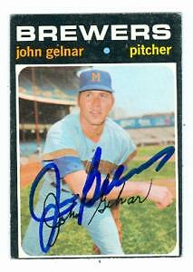 John Gelnar autographed baseball card (Milwaukee Brewers) 1971 Topps ...