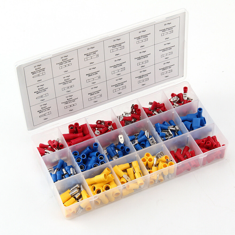 280 tlg Kabelschuhe Sortiment Box Auto KFZ Steckverbinder Set ...