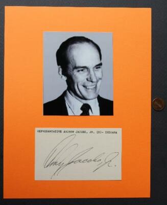 1975-97 Indianapolis Indiana Congressman Andy Jacobs autographed card ...
