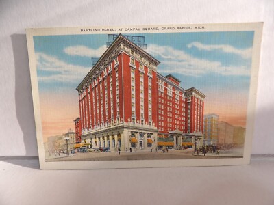 Grand Rapids MI Pantlind Hotel Campau Square Vintage Postcard | eBay