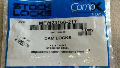 FORT LOCK MFW 23168- 217 CHROME FINISH MULTI FUNCTION CAM LOCK WITH 2 ...