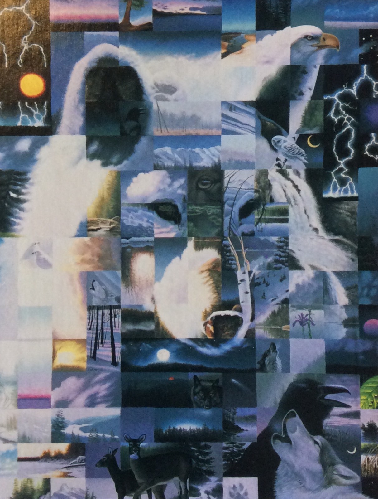 Artists Collection "Wolf Collage" Daniel Renn Pierce 550 Piece Jigsaw ...