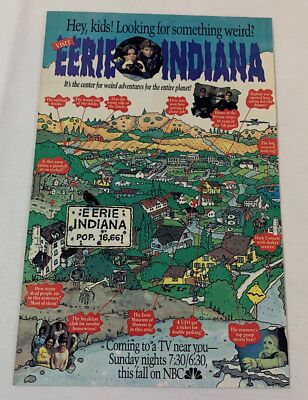 1991 NBC tv show ad page ~ EERIE INDIANA | eBay