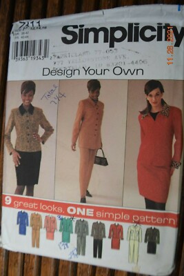 SIMPLICITY 7311 MISSES' 9 STYLE JACKET SLACKS & SLIM SKIRT Sz 12 14 16 ...