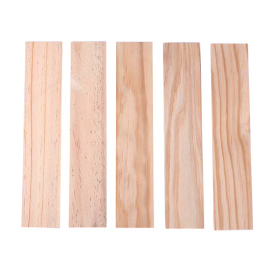 5pcs Natural Wooden DIY Craft Sticks Pine Wood Strips Bar Thickness 5/3 ...