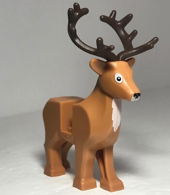 LEGO® Deer with Dark Brown Antlers (Reindeer, Stag) Minifigure | eBay