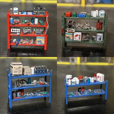 Diorama 1/64 Garage Props Model Repair Workshop Tools Scene Model ...