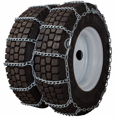 295/75-22.5 295/75R22.5 Dual Tire Chains 7mm Link Cam Snow Traction Ice ...