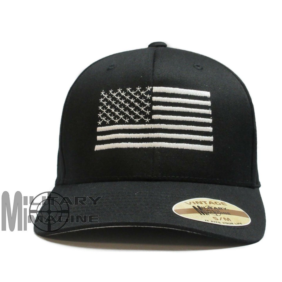 Flexfit Brushed American Flag Tactical Operator Cap Hat Military Army ...