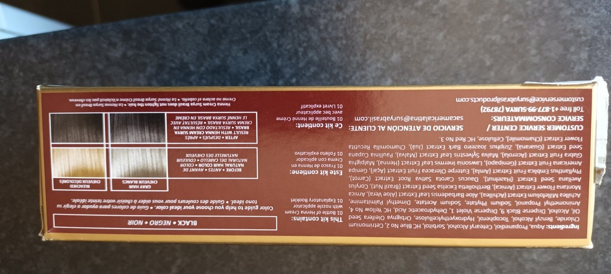 Surya Henna Color Chart