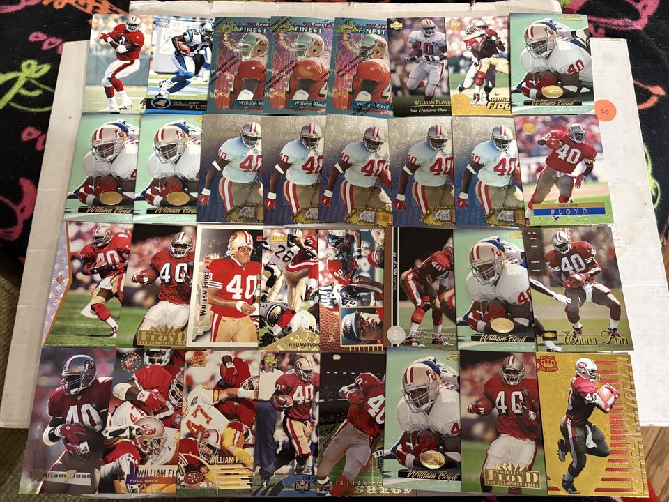 (115) William Floyd Football Cards Inserts RCS San Francisco 49er Lot ...