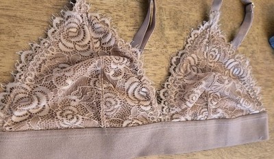 Pepper Bra Womens Size Lrg Blush Everyday Lace Bralette Triangle | eBay