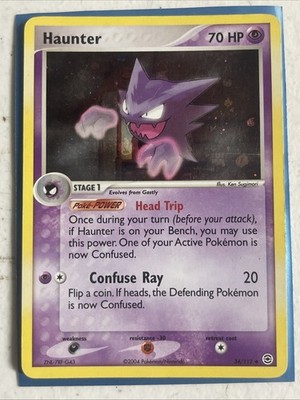 Haunter 34/112 EX FireRed & LeafGreen Pokemon Card Reverse Holo Foil ...