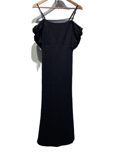 SNIDEL Short Sleeve Dress 1 Polyester BLK swfo242063 | eBay Australia