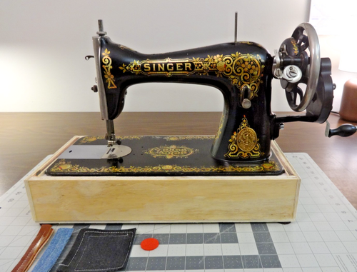 SERVICED - 1914 SINGER 115 Sewing Machine w/HAND CRANK, EXTRAS ...