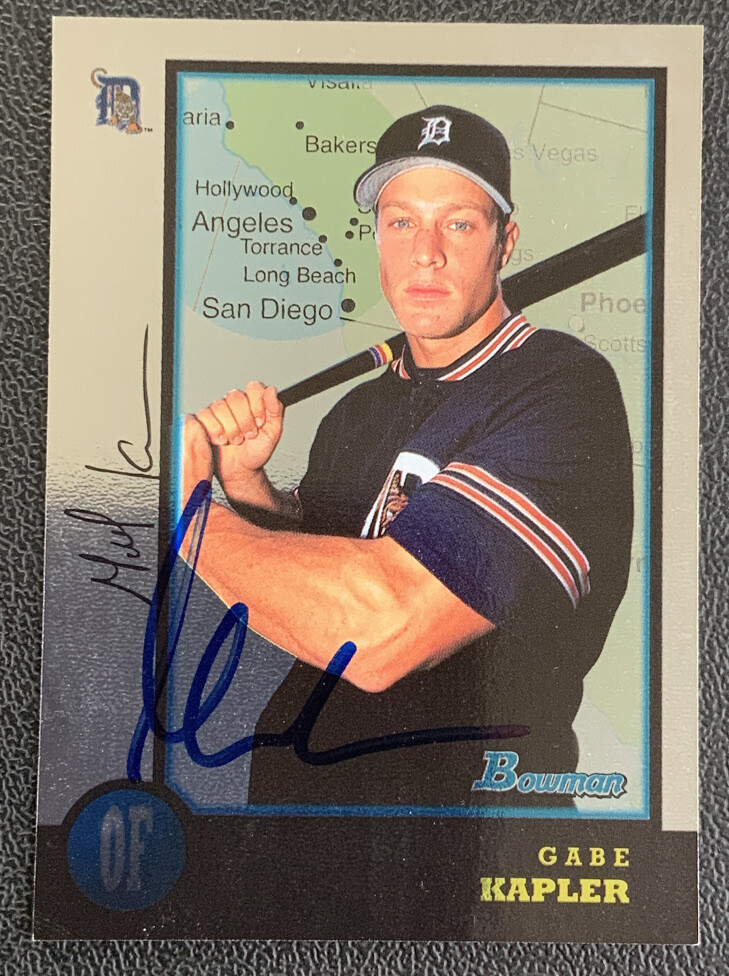 GABE KAPLER 1998 BOWMAN TIGERS #125 ROOKIE RC Auto Signed Autographed ...